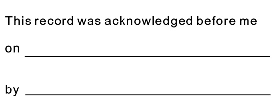 Individual Acknowledgment Stamp | PAN