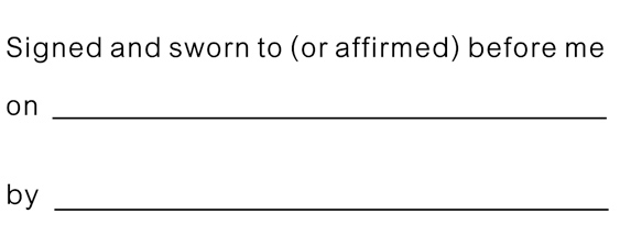Verification on Oath or Affirmation Stamp | PAN